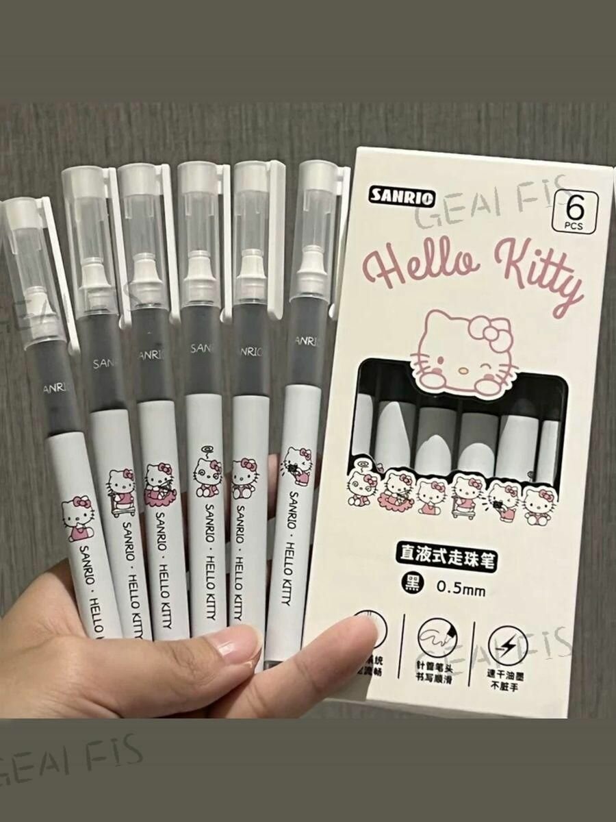 Набор черных гелевых ручек Hello Kitty / Хелло Китти