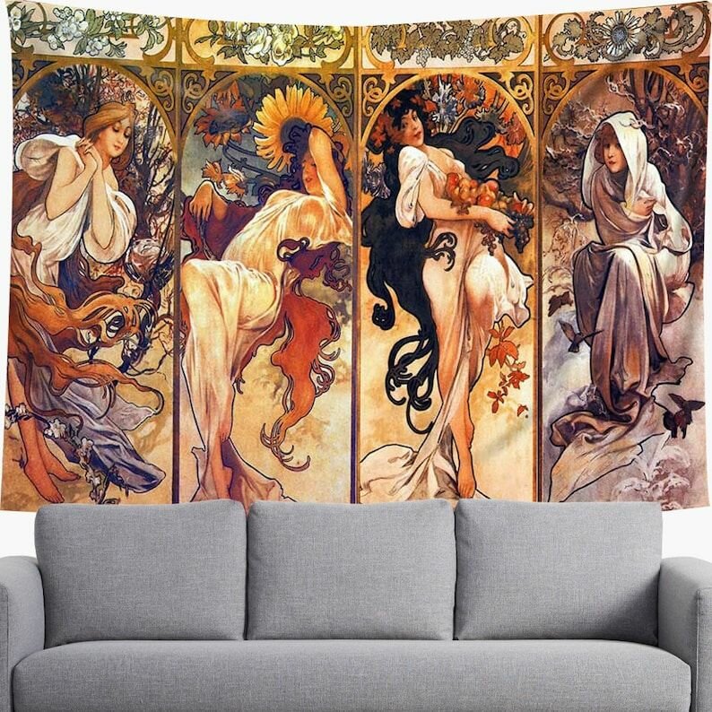 Гобелен Альфонс Муха в стиле модерн