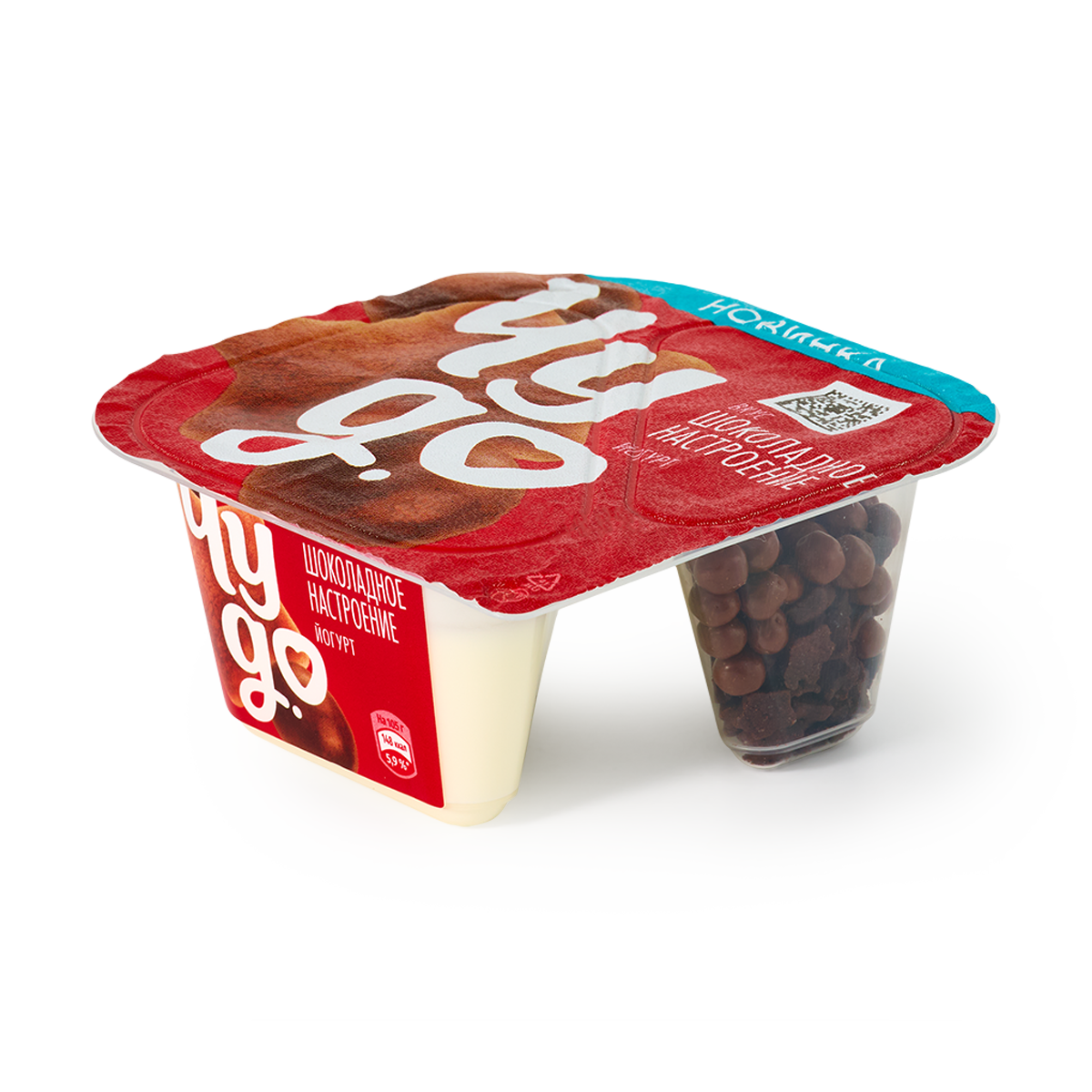 Йогурт «Чудо» Шоколадное настроение с хрустящими шариками 4%