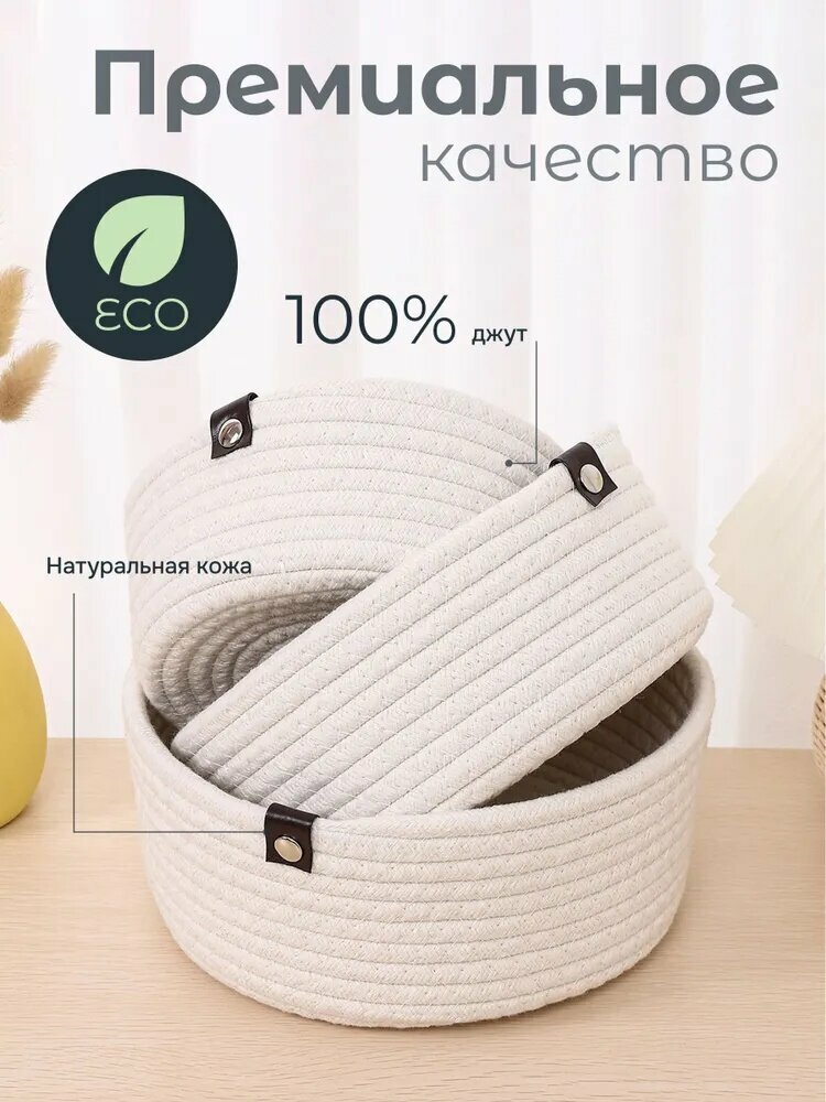 Корзина для хранения длина 26 см, ширина 26 см, высота 10 см.