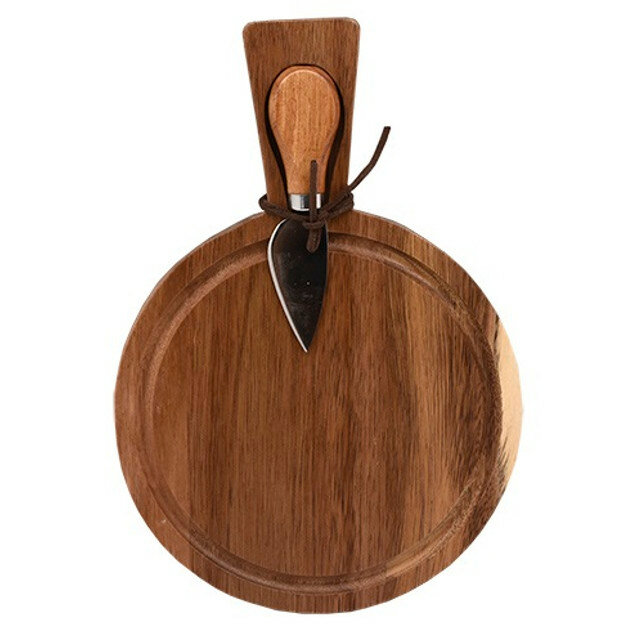 Доска сервировочная TODELIA Acacia 26х17,8х1,5см прямоугольная акация с ножом