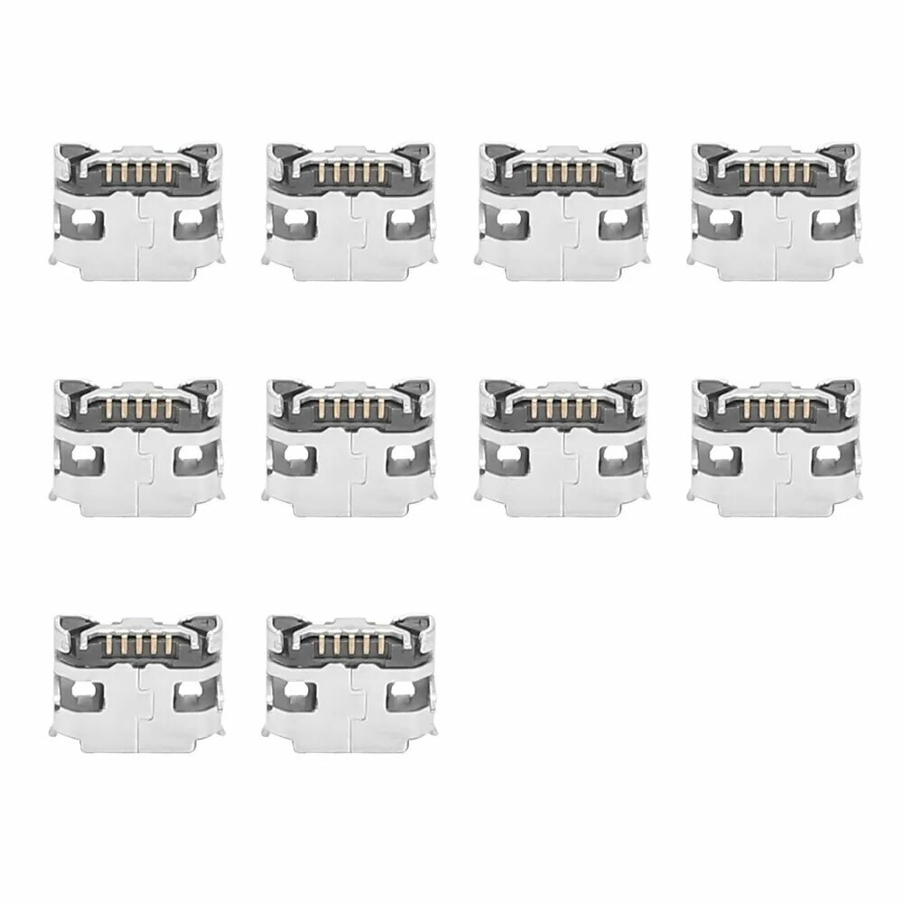 10 шт Тип B Micro-USB Женский 5-контактный разъем порта Разъем Ремонт Запчасти