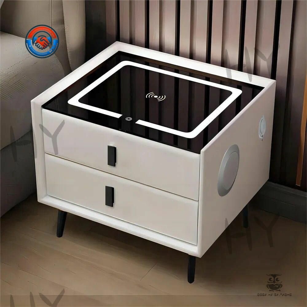 Тумба прикроватная с выдвижным ящиком, компактная прикроватная тумбочка для спальни, удобная подставка для книг и телефона, стильная мебель для хранения мелочей