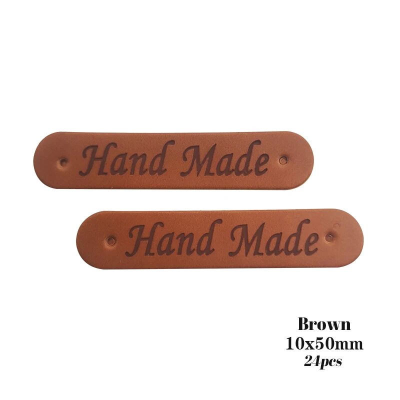 Этикетки из искусственной кожи OPALUS 50 шт Коричневый, Brown labels 24pcs