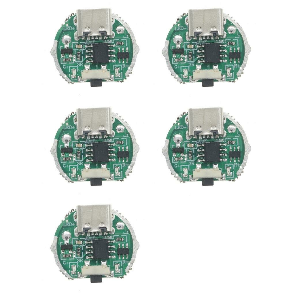 Драйвер для фонарика 10W LED с зарядкой, Пачка из пяти штук