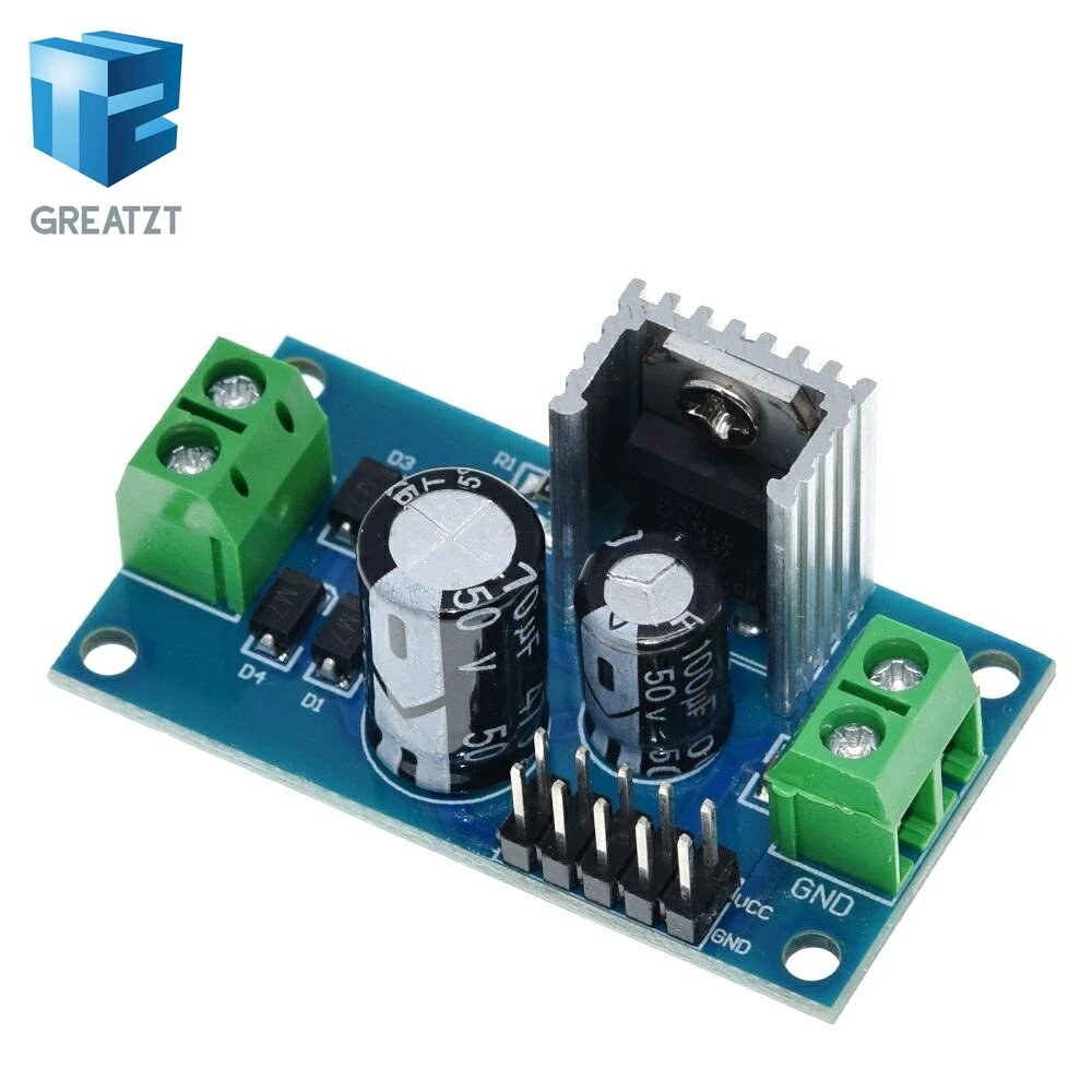 GREATZT AC/DC 12 В 1,5 А регулятор напряжения фильтр выпрямительный модуль L7812 понижающий модуль питания