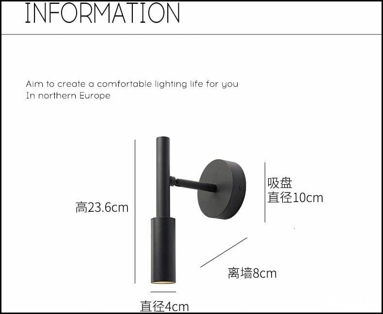 Настенный светильник песочный 5 Вт, LED 5W 3000K, Sand Black，MAODOU
