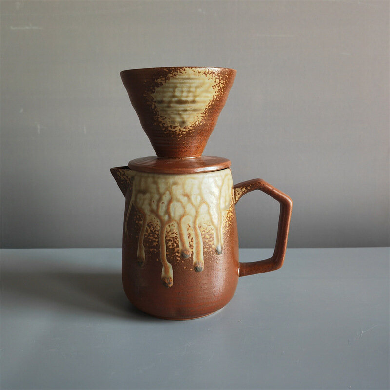 Керамический кофейник набор V60, фильтр для кофе, кофейник для наливного кофе, домашнее использование, подвесной фильтр