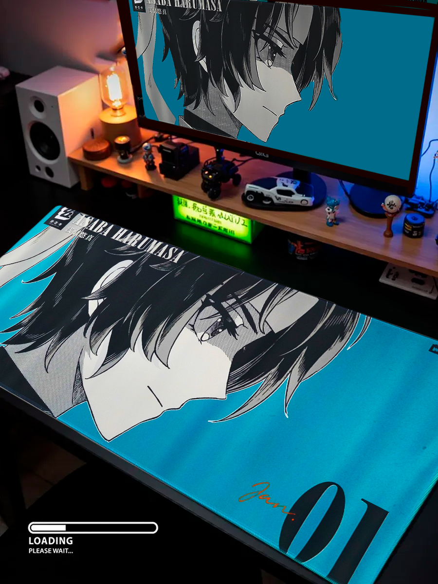 Коврик для мышки большой 900х400 ZZZ, Игровой коврик для мыши аниме Zenless Zone Zero, зеленый