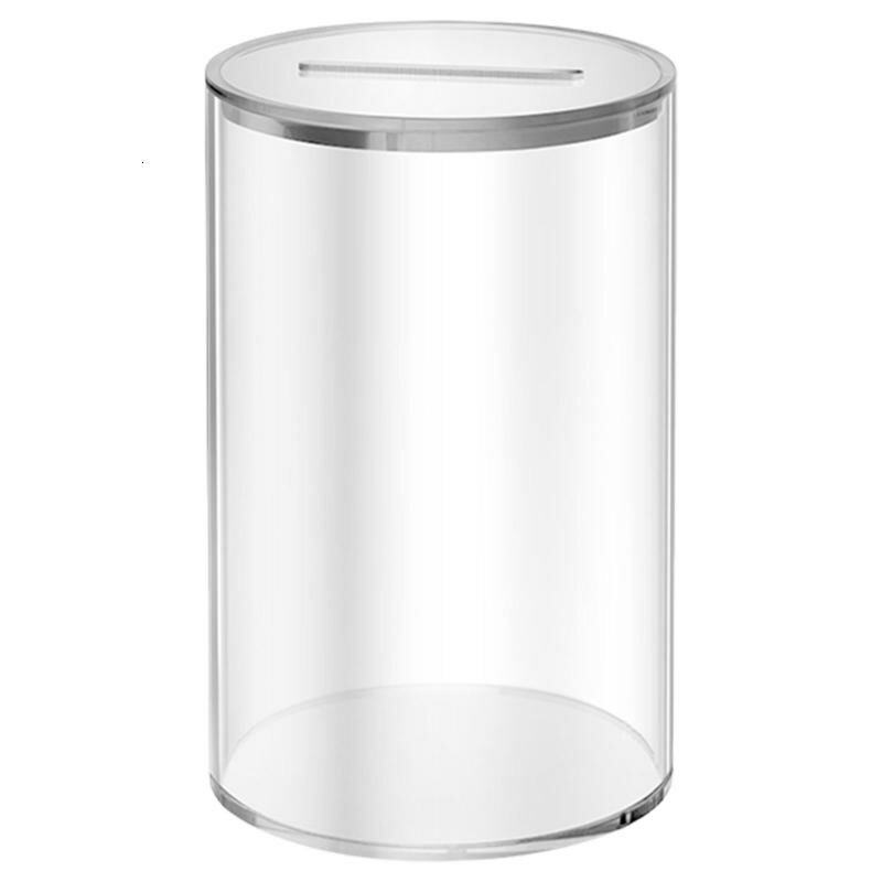 Прозрачная копилка из акрила, S