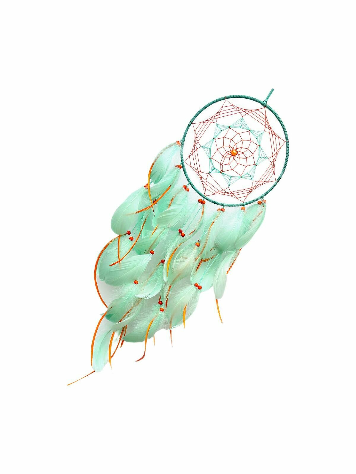 Ловцы снов ручной работы с бисером и орнаментом из перьев для украшения стен