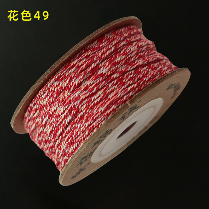 Тибетский стиль, ручная скрутка хлопковой нити для рукоделия, специальная веревка звезды и луны, нить для плетения браслетов, прочная хлопковая веревка для бисера