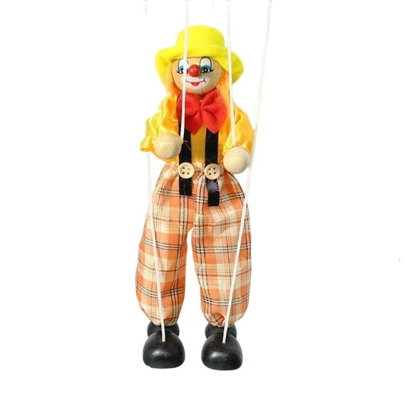Интерактивная кукла-марионетка клоун, Желтый