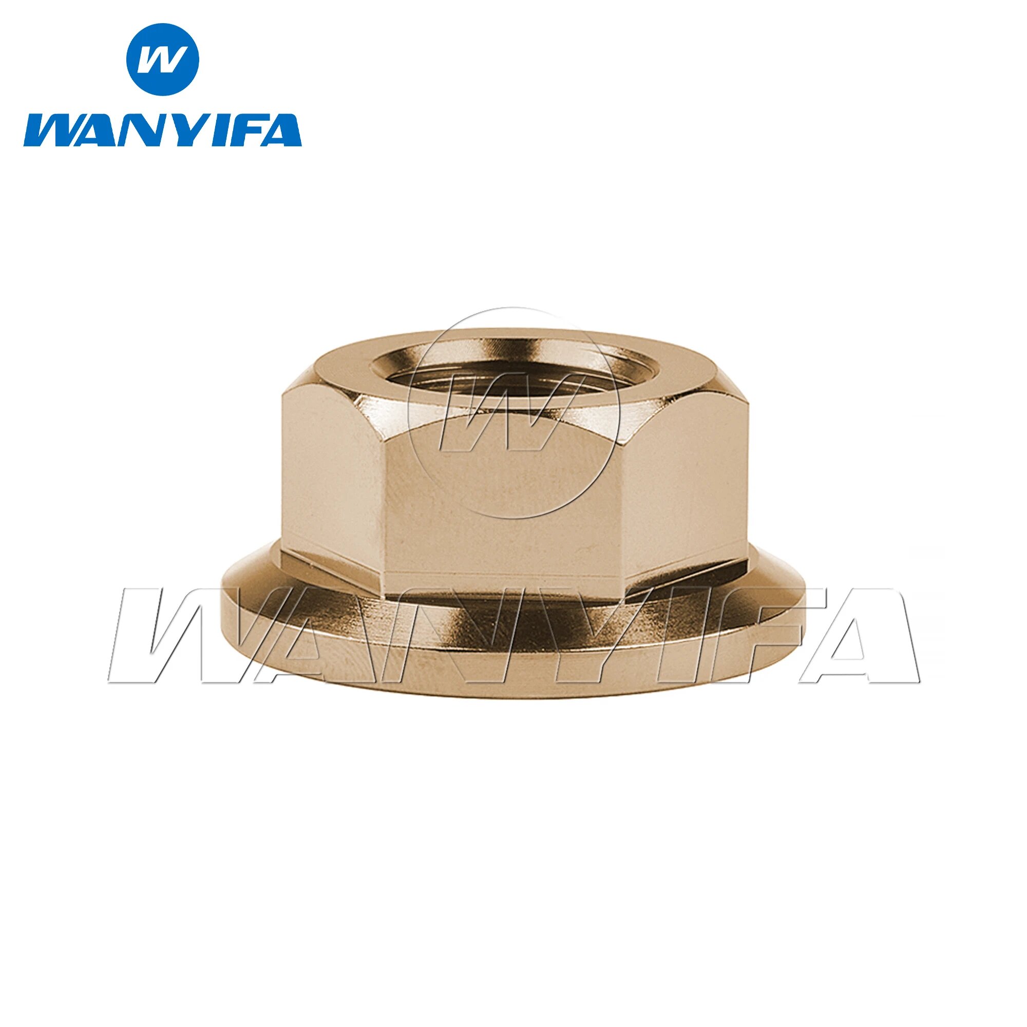 Титановые гайки Wanyifa M5 M6 M8 M10 M12 M14 M16 DIN6923 M10 Pitch 1.5mm, Bronze