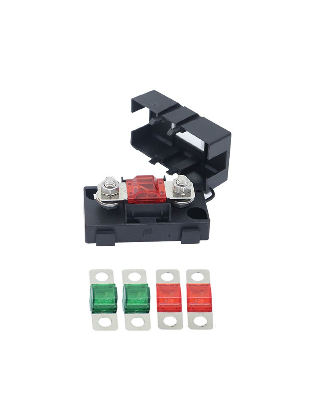 Блок предохранителей в сборе с предохранителями 30A 50A Защита от перегрузки для автомобилей и мотоциклов