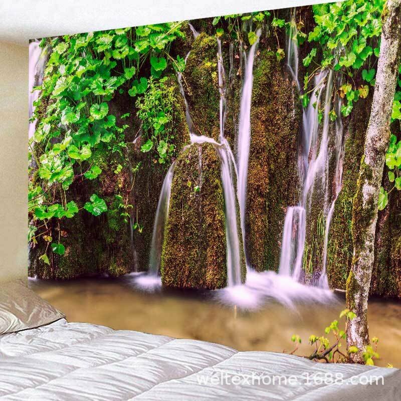 Трансграничная Амазонка трансграничный лесной водопад висит фон настенная ткань для мальчиков и девочек общежитие