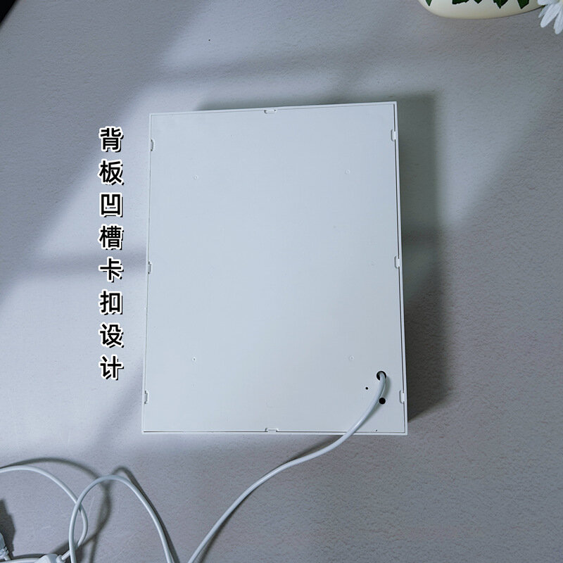 Белая светодиодная картина с выдвижной рамкой, USB-подключение, 21,3x16,5x4,3 см для спальни, современная декорация
