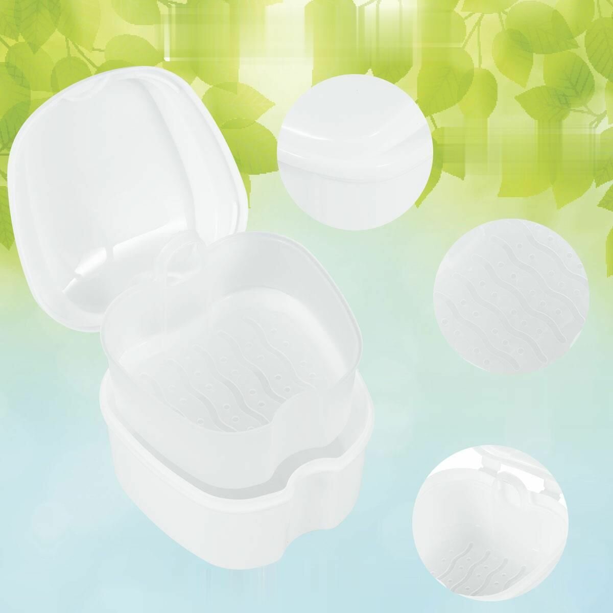 Контейнер для капп хранения зубных протезов, мостов, пластинок, элайнеров, стоматологических конструкций