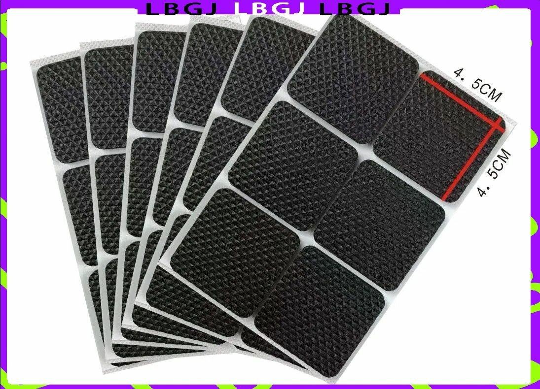 Утолщенные самоклеящиеся квадратные подкладки 45х45 мм, 12 штук универсальные для мебели, надежная противоскользящая защита