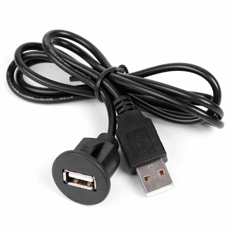 Автомобильный USB-кабель, водонепроницаемый разъем USB 2,0, автомобильная приборная панель, панель для скрытого монтажа, AUX, адаптер удлинителя