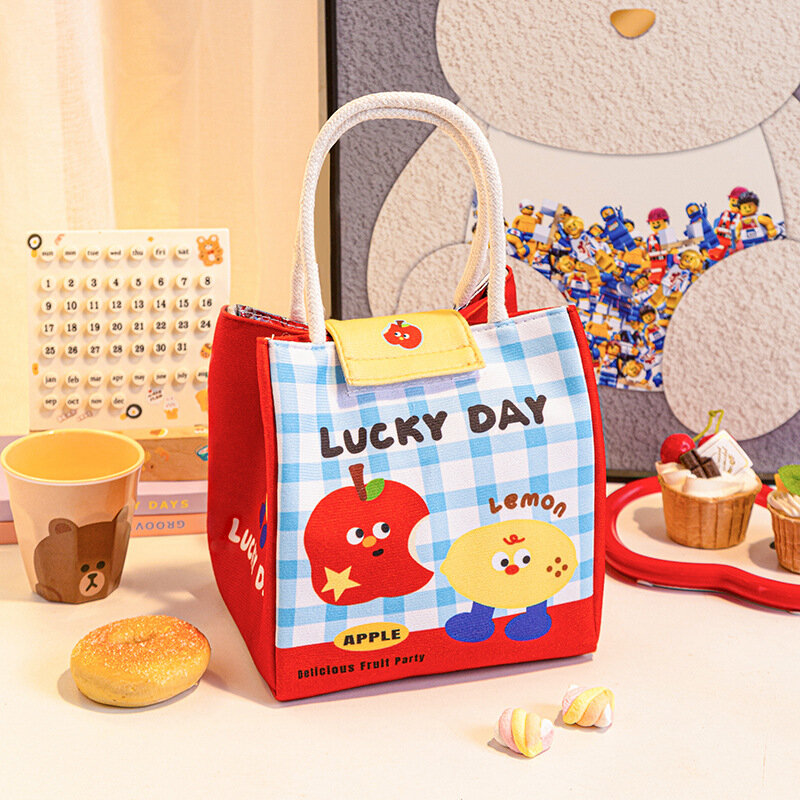 Изолированная ланч-бокс для офисных работников, утолщенная ручная сумка для бенто, сумка для завтрака для студентов, высококачественная сумка для ланч-бокса большой вместимости