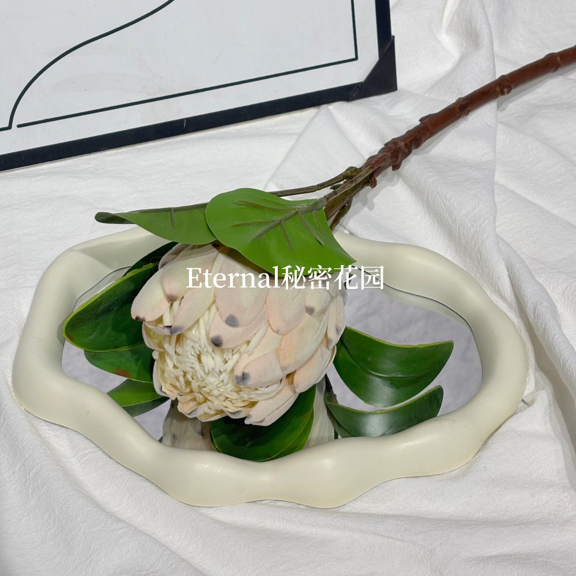 Флокированная одиночная ветка императорского цветка, южноафриканский принцесса цветок, подушка для булавок, цветок высокого класса, искусственный цветок для дома, цветок для лобби отеля