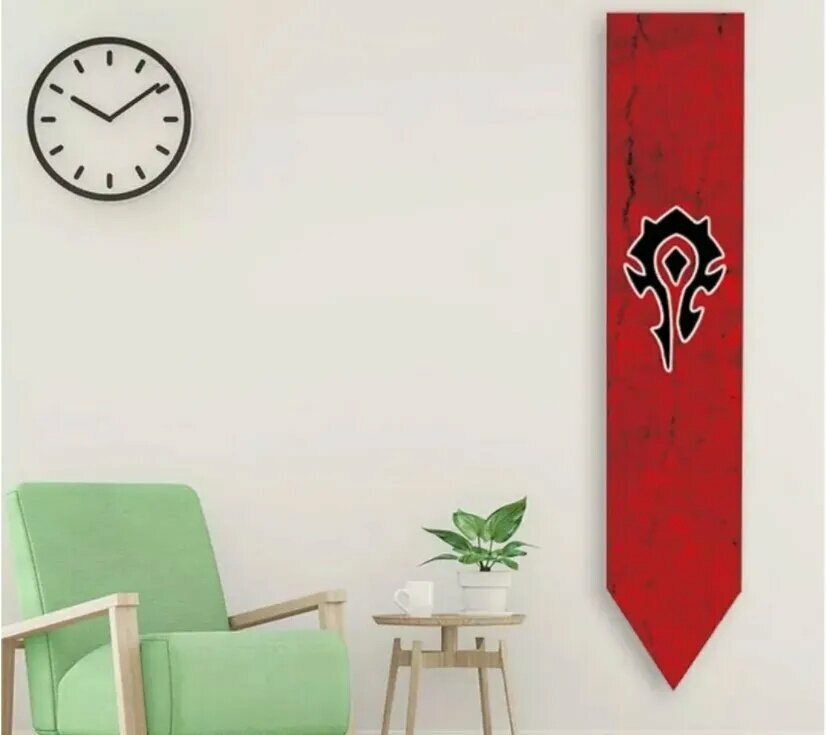 Флаг Орды World of Warcraft - 3 размера на выбор - Подарок геймеру
