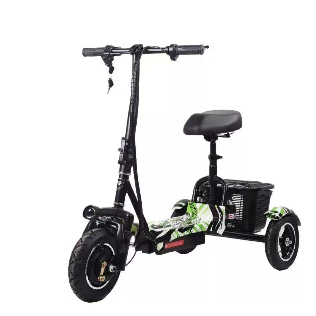 Электрический трехколесный велосипед S021T 36/10A 500W складной 10 дюймов