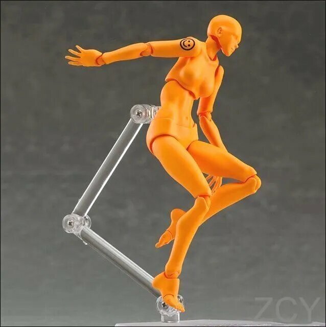 Декоративная аниме фигурка, манекен человека (женщина) художественный для рисования