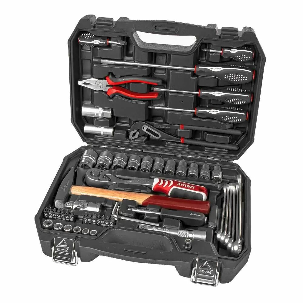 Набор инструментов 58 предметов 1/4"DR, 1/2"DR ARNEZI