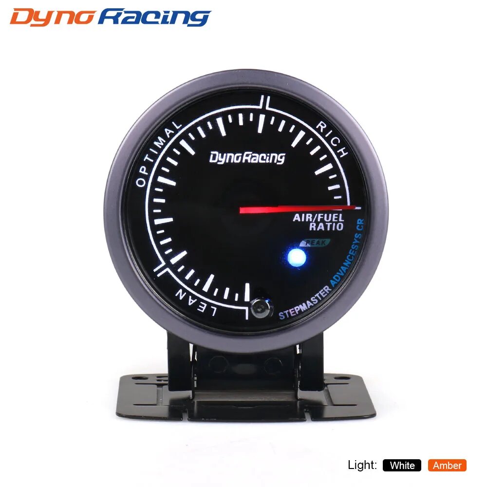 Датчик Air Fuel Ratio Dynoracing 2.5" (60 мм), Белый/Желтый