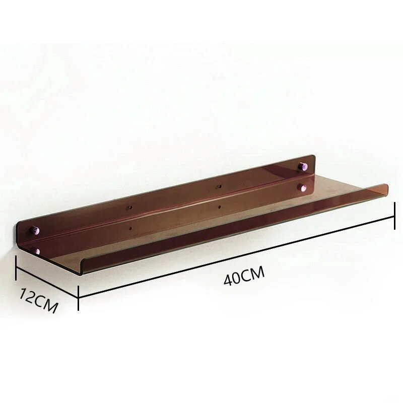 Прозрачные акриловые полки Acrylic Floating Shelves Коричневый, 40cm brown