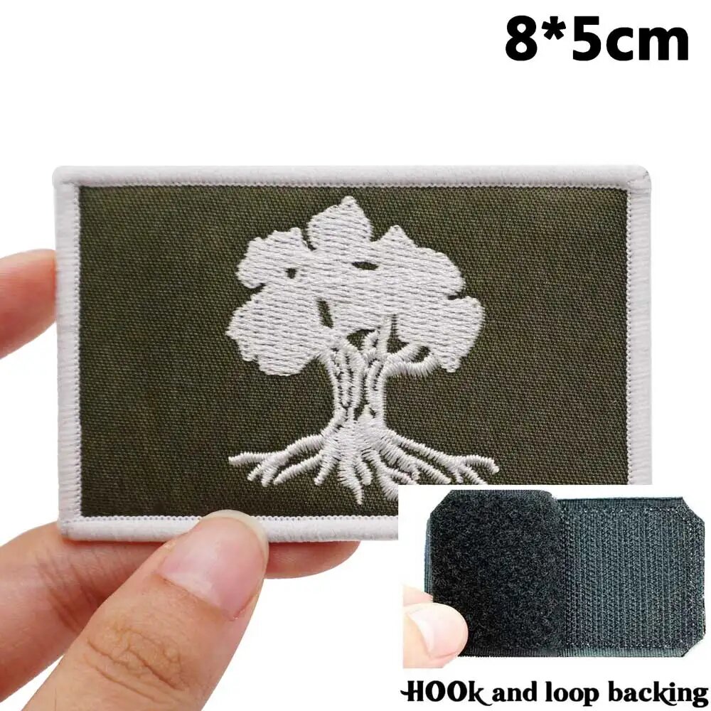 Тактическая нашивка "Дерево корнями", 8*5 см, AQ95-2 velcro