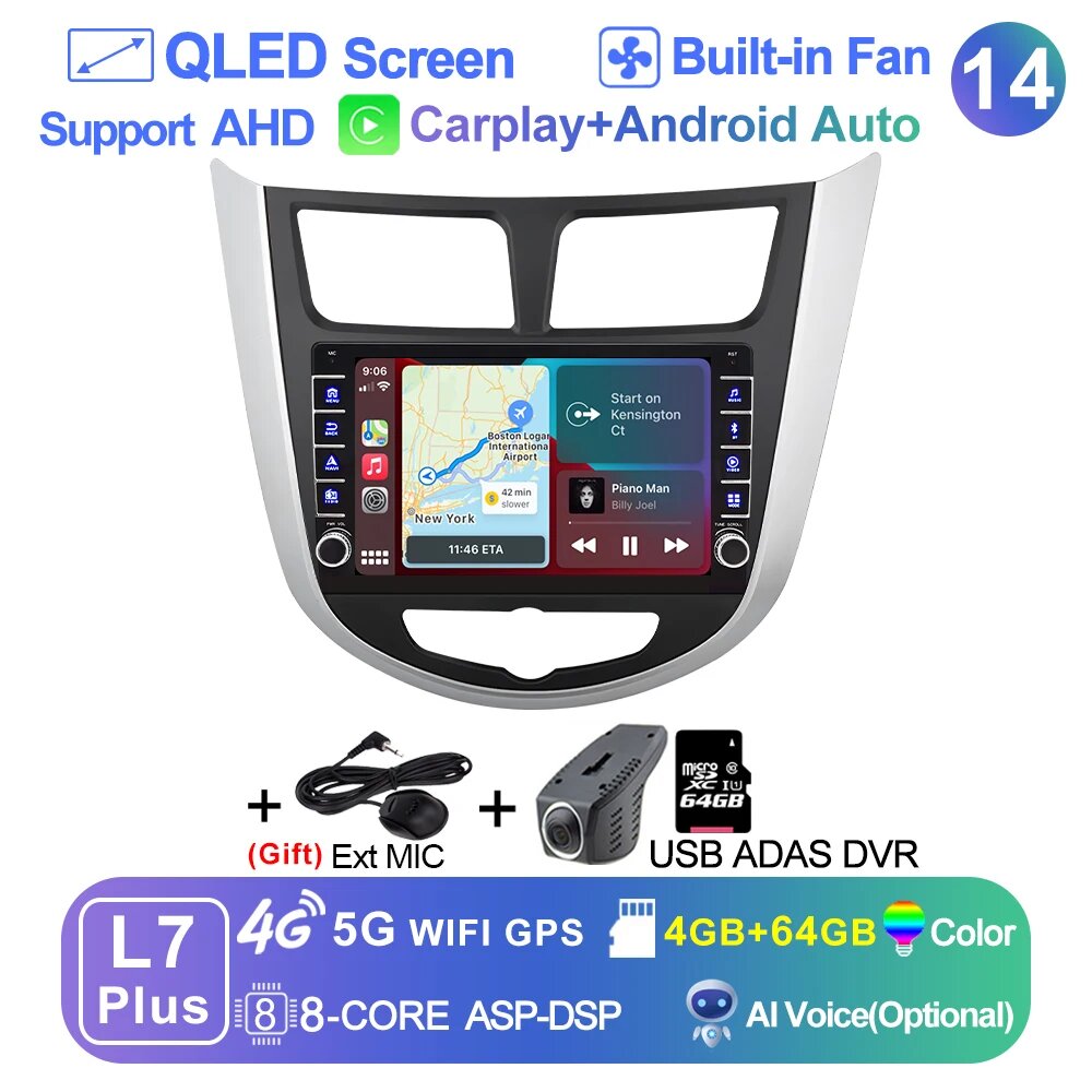 LEHX L6Pro 8 'ручка 2din Android 14 авторадио CarPlay автомобильный радио L7 Plus(4-64GB)DVR