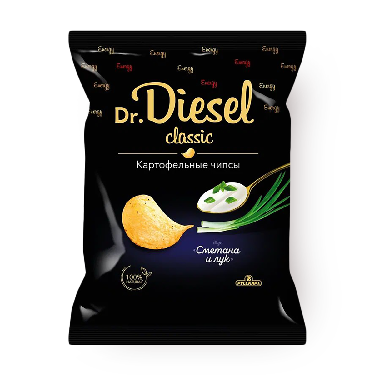 Чипсы картофельные Dr. Diesel сметана и лук
