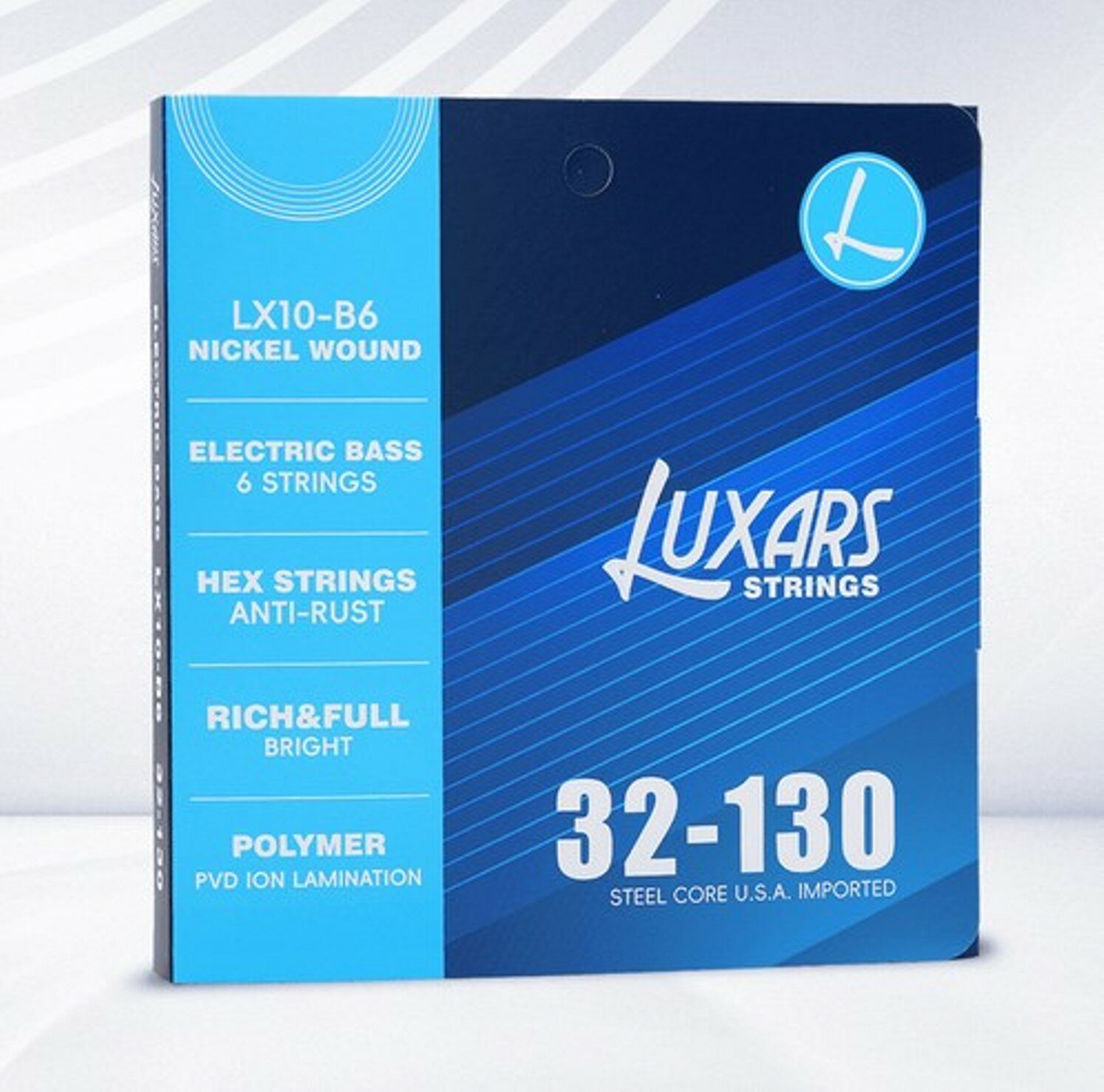 LX10-B6 Комплект струн для 6-струнной бас-гитары, никелированные, 32-130, Luxars