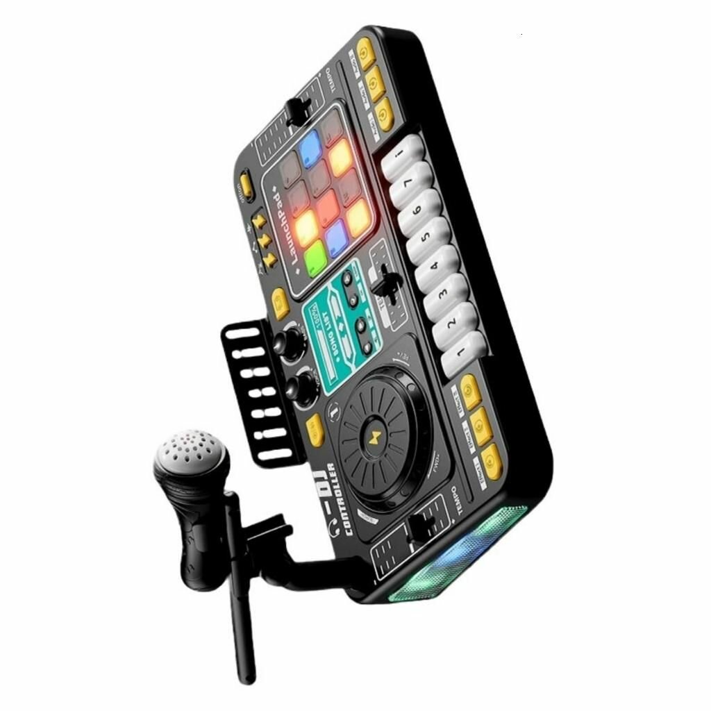 Детский DJ-микшер с микрофонами, Черный