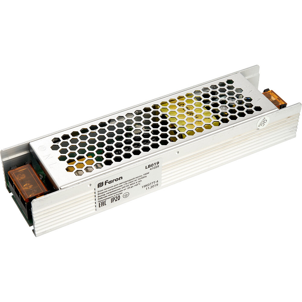 Блок питания для светодиодной ленты / трансформатор 100W 24V (драйвер), LB019, Feron 41059