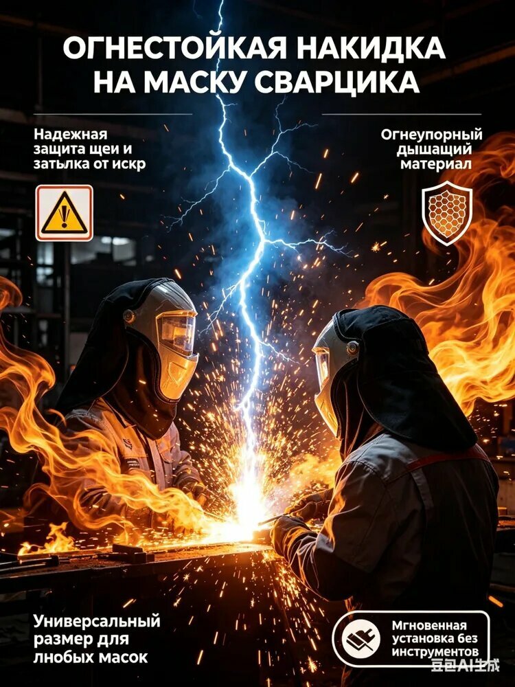 Высококачественная сварная головка, защищена от брызг (черн)