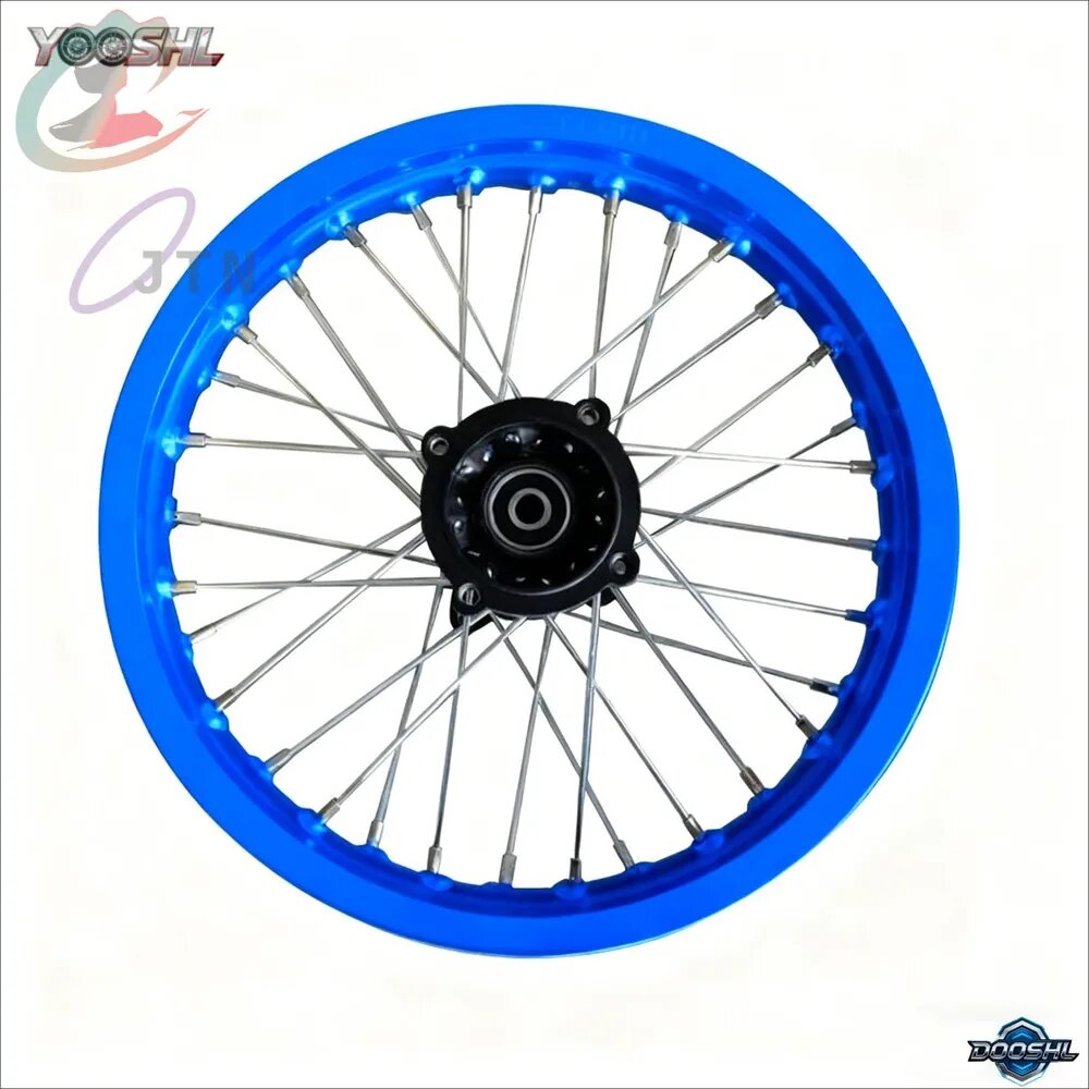 Обод (диск) для питбайка 14" (1,85-R14 d-15mm) задний, алюминий, синий