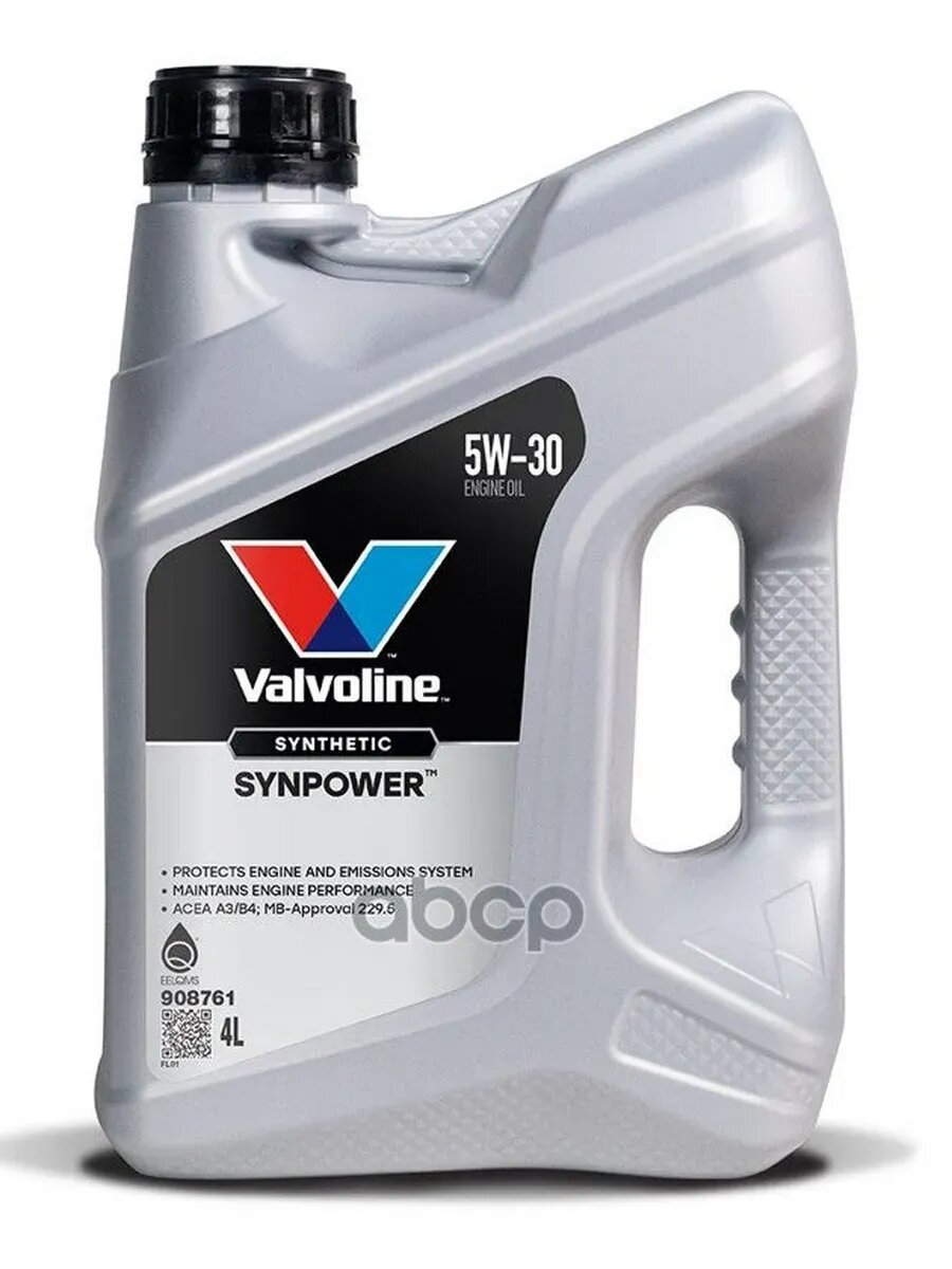 Valvoline 5W30 Synpower 4Л (Vw 50200/50500, Mb 229.5, Bmw Ll