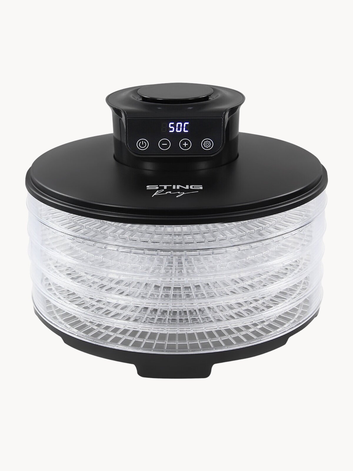 Дегидратор сушилка для овощей электросушилка STINGRAY ST-FD712A с верхним обдувом 5 поддонов черный