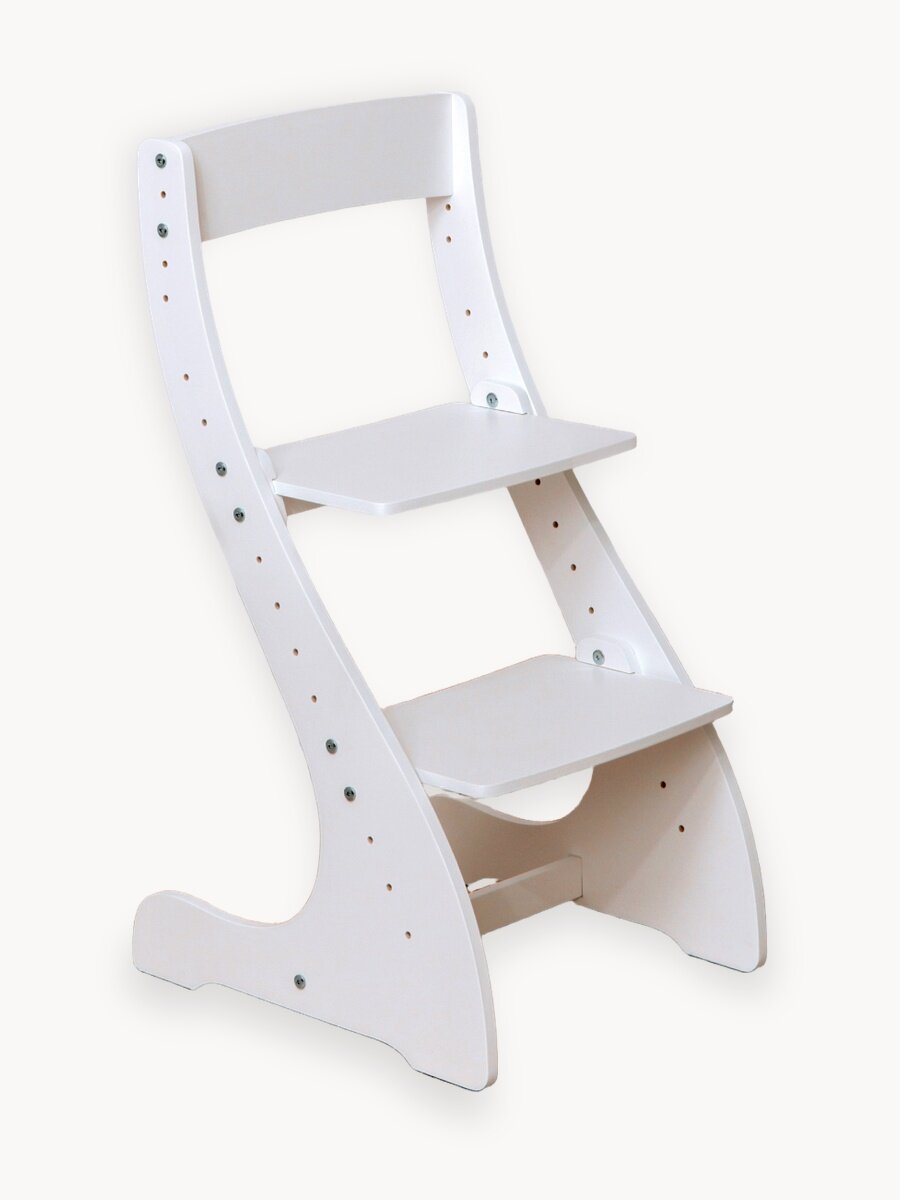 Растущий стул детский для школьника Трансформер белый ортопедический