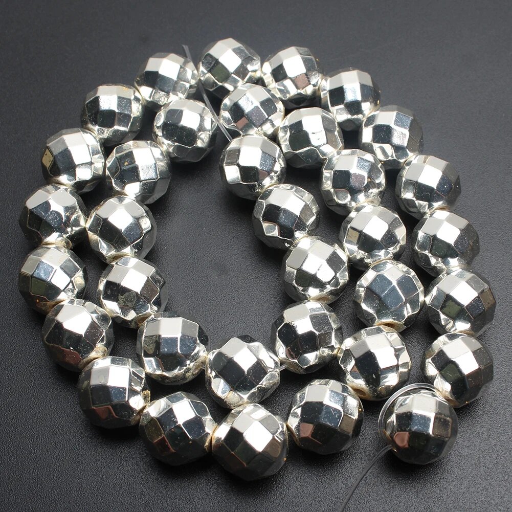 Бусины гематит серебряный Faceted 6 мм 60шт