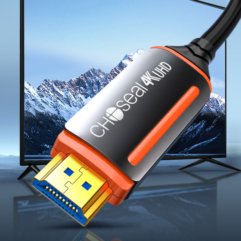 CHOOSEAL HDMI 2.0 Кабель 4K60Hz Высокая четкость 2м для игр 3D видео для ТВ монитора Версия：2 метраМодель：4K инженерная