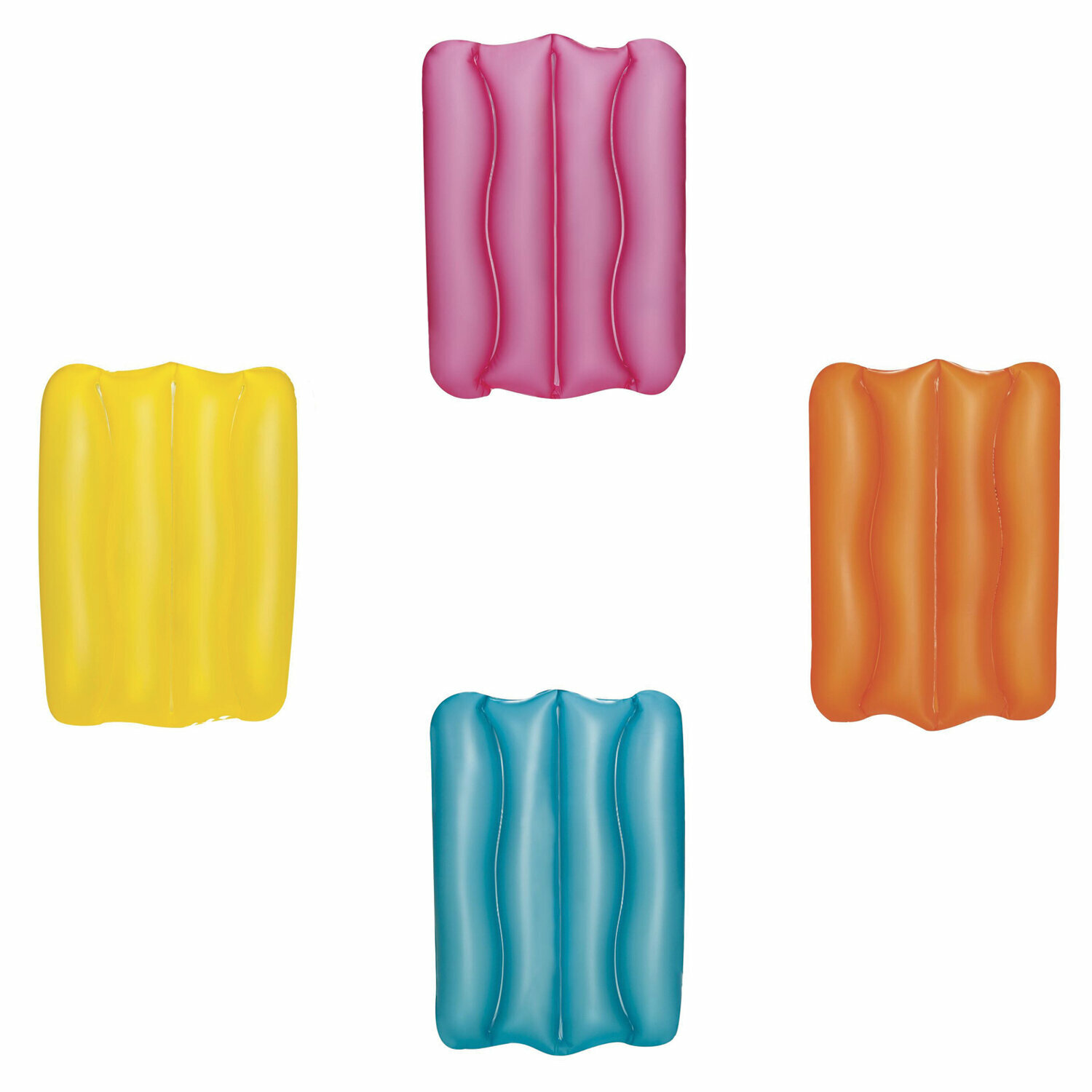 Упаковка 10 шт. Надувная подушка для плавания "Волна" 38х25х5 см, от 3 лет, ассорти, BESTWAY, 52127