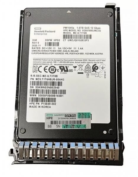 Жесткий диск HP P41559-001 1.6Tb SAS 2,5" SSD