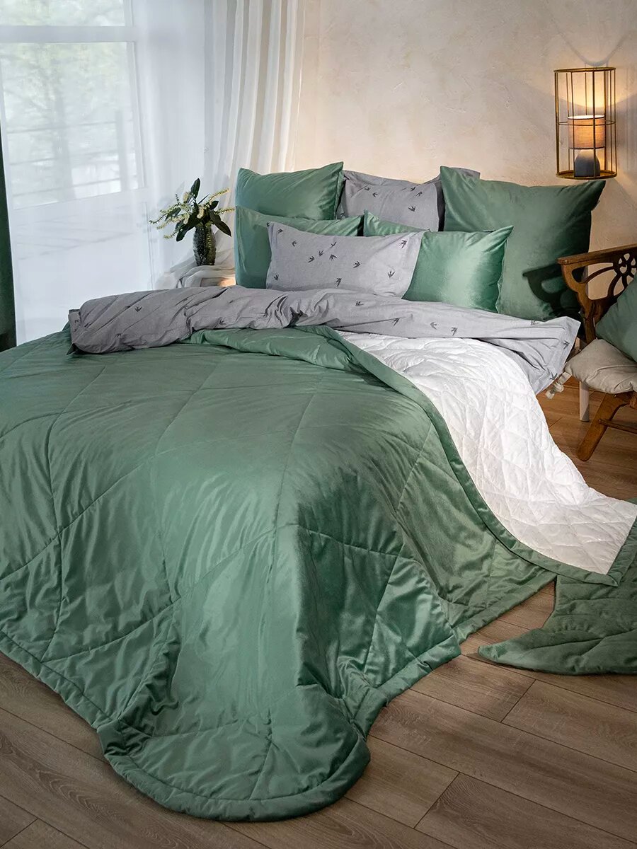 Покрывало на кровать "Беллиссимо", Evrika Home, бархат,260х260 см