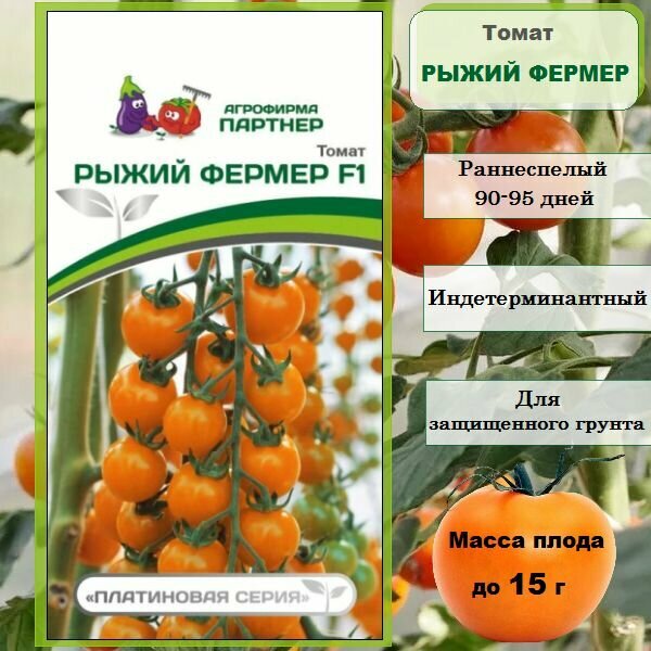 Семена Томат Рыжий Фермер F1 / агрофирма Партнер / индетерминантный, раннеспелый