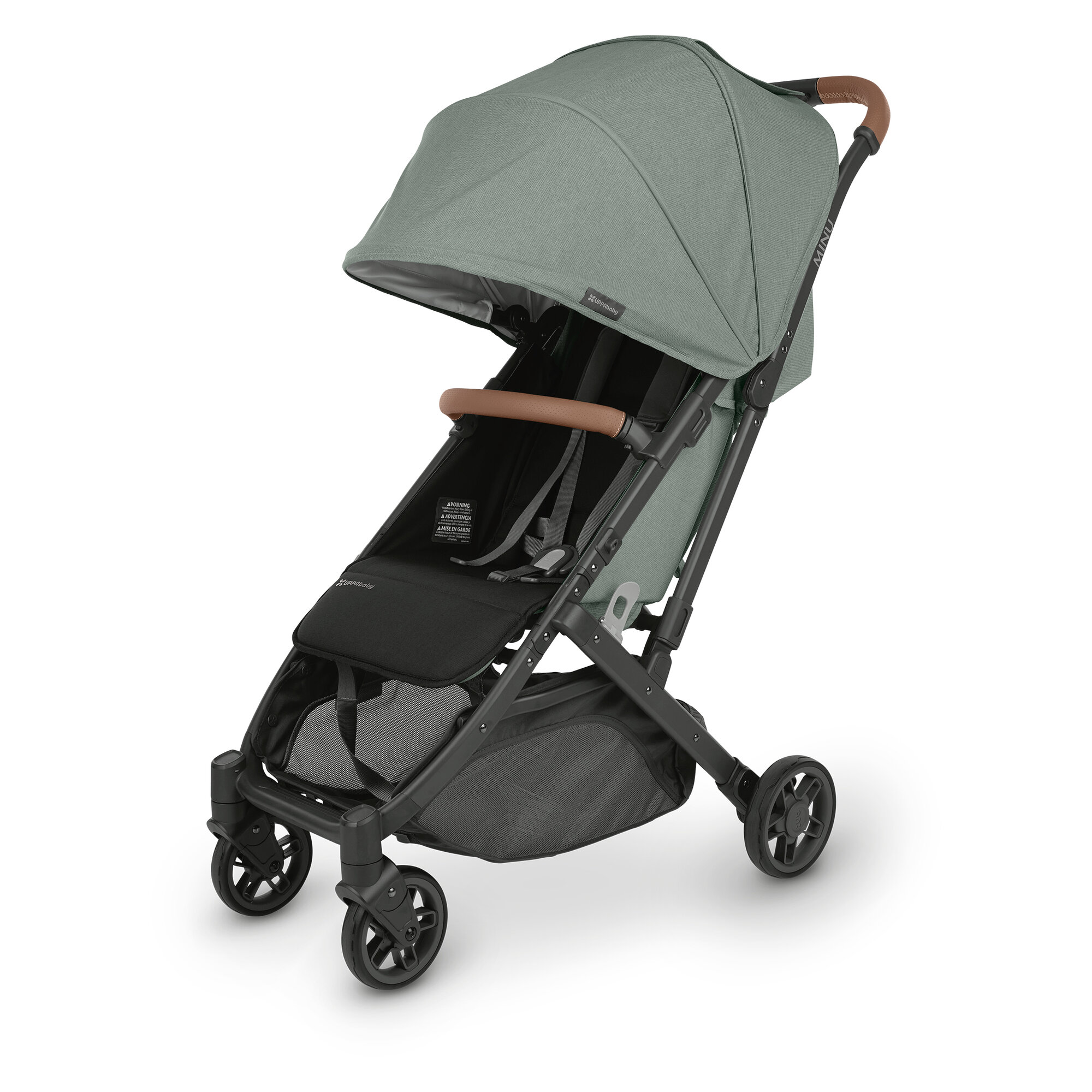 Прогулочная коляска UPPAbaby Minu V2, цвет Gwen (Зелёный меланж), артикул производителя 0802-MIN-EU-GWN